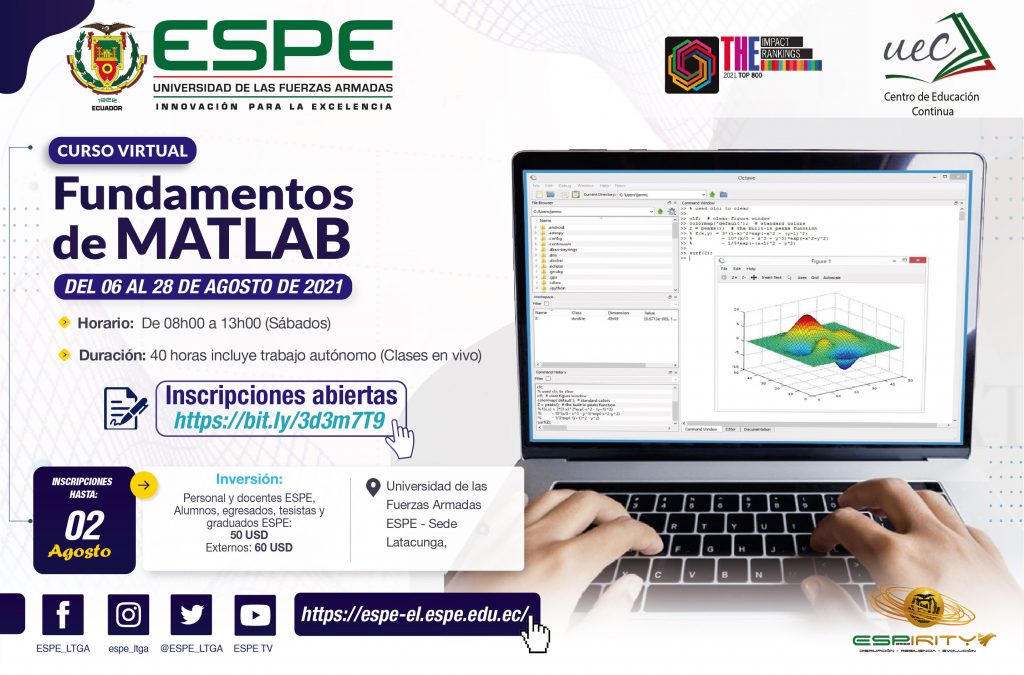 CURSO DE FUNDAMENTOS DE MATLAB | Educación Continua